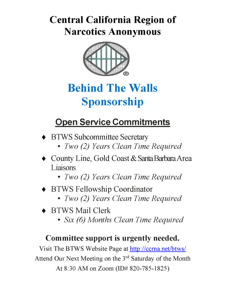 Central Coast Narcotics Anonymous – 12 Step Recovery